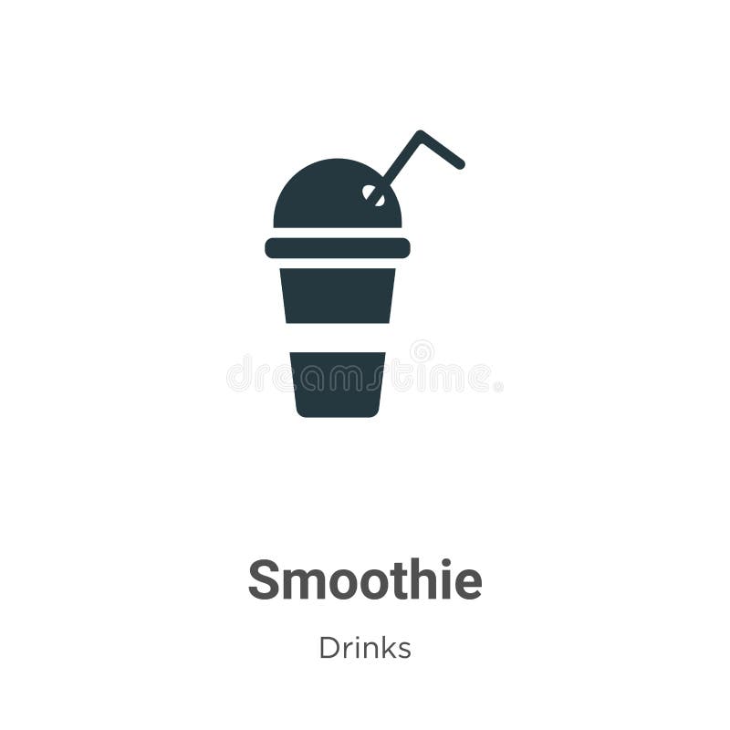 Smoothie Vector Icon on White Background. Flat Vector Smoothie Icon ...