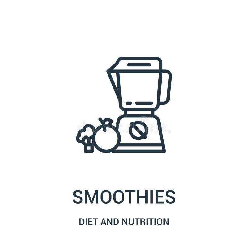 Smoothies Icon Vector from Diet and Nutrition Collection. Thin Line ...