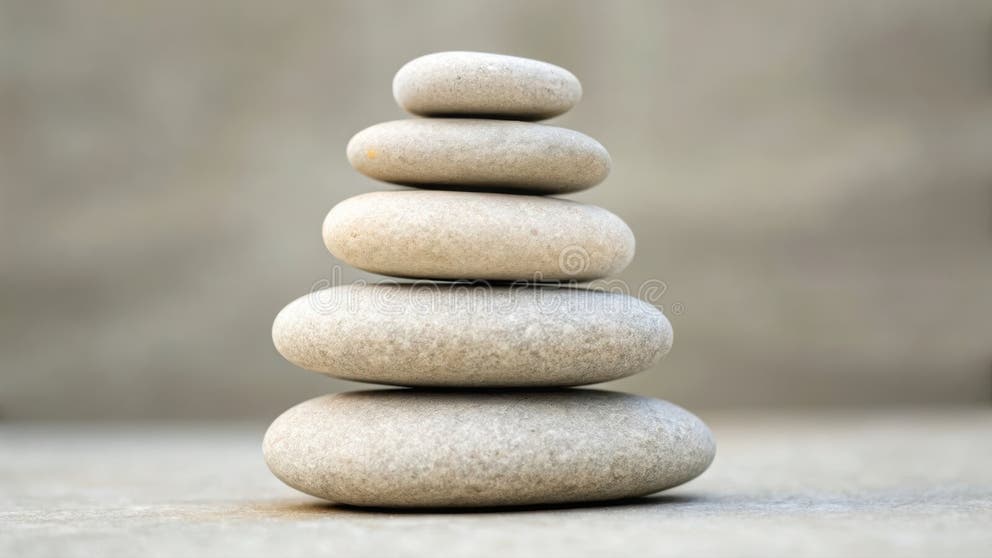 Smoothly Arranged Stack of Carefully Balanced Stones Creating an ...