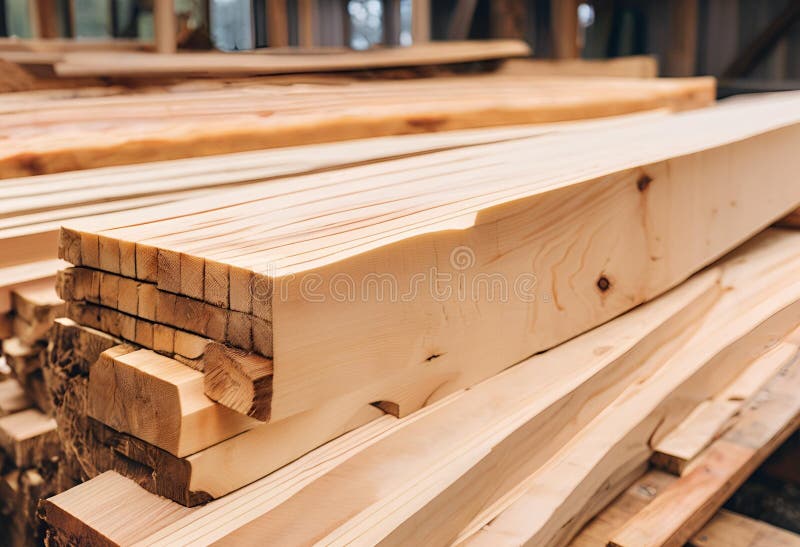 Smoothly Finished Wood Planks Ready.AI Generated Stock Illustration ...