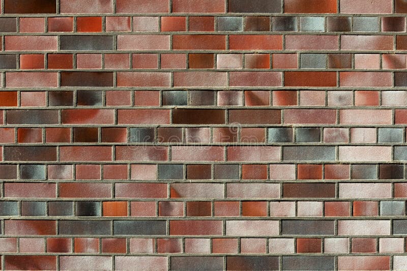 Smoothly Flamed Red-blue-colored Clinker Brick Wall and Facade, Facing ...