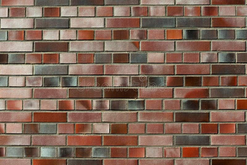 Smoothly Flamed Red-blue-colored Clinker Brick Wall and Facade, Facing ...
