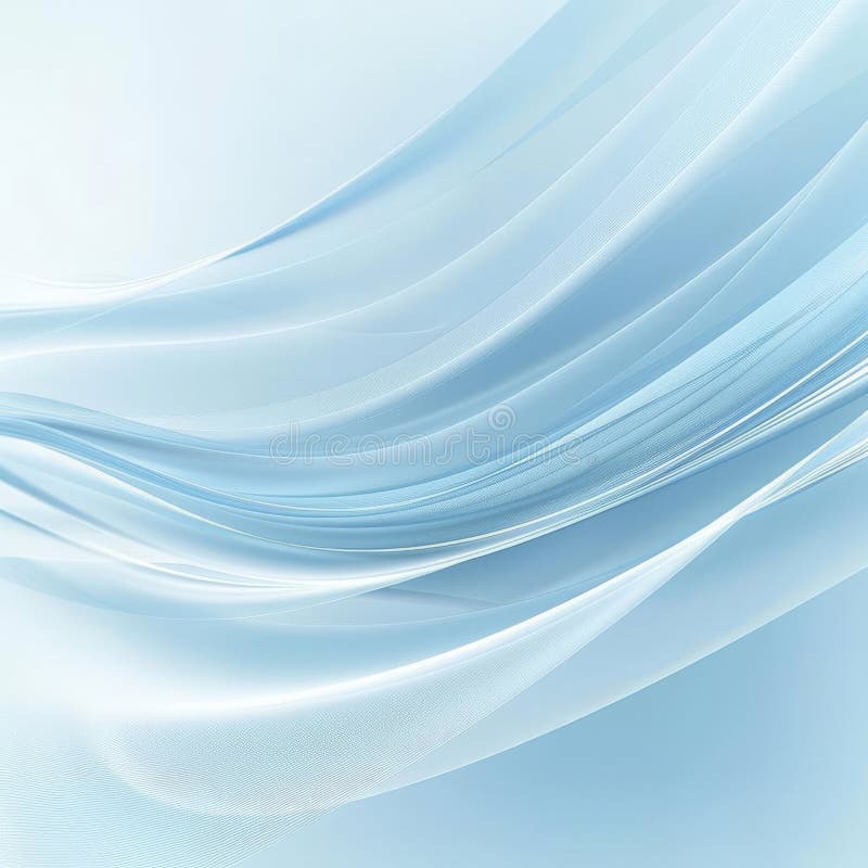 Smoothly Flowing Abstract Blue Waves Grace a Soft Backdrop Stock ...