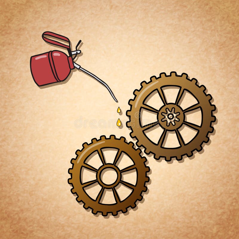 Smoothly Spinning Gears Symbol Stock Vector - Illustration of ...