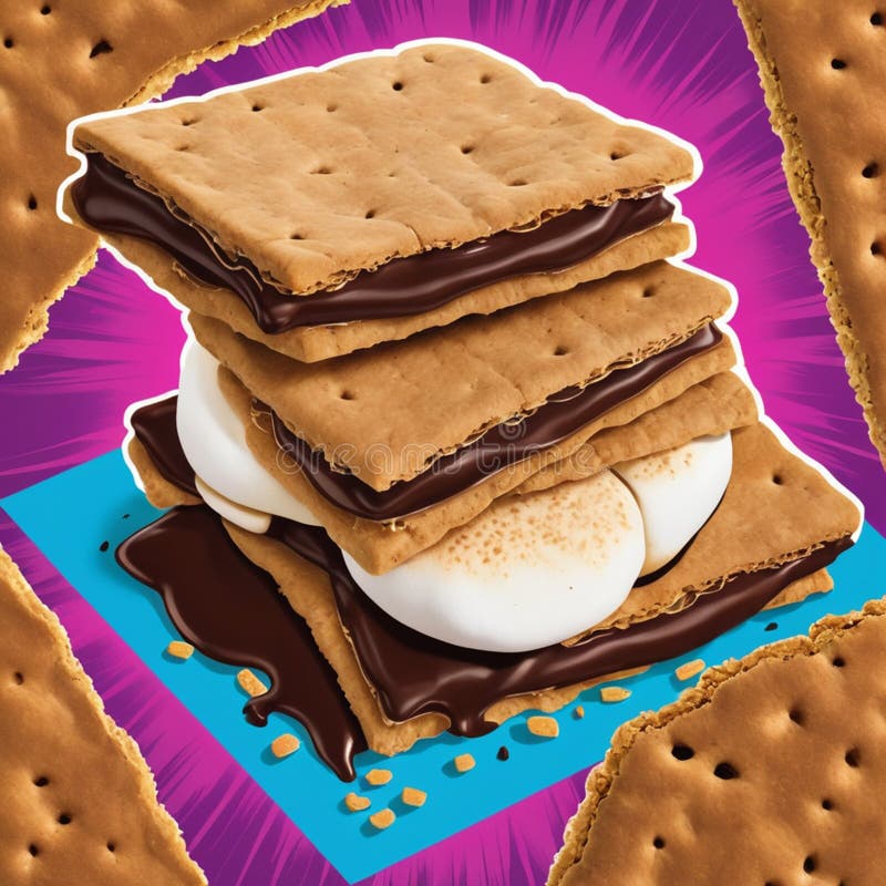 National S’mores Day. Smore (Graham Cracker, Chocolate, Roasted ...