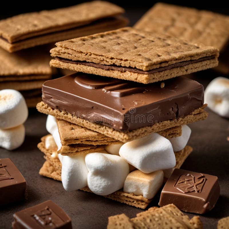 National S’mores Day. Smore (Graham Cracker, Chocolate, Roasted ...
