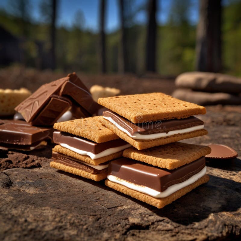 National S’mores Day. Smore (Graham Cracker, Chocolate, Roasted ...