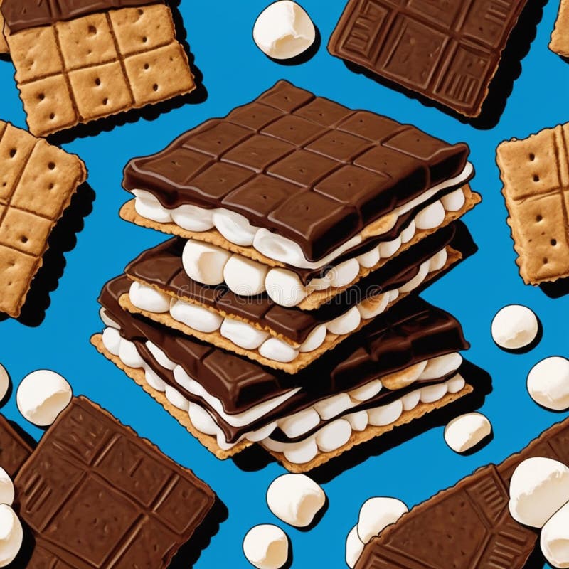 National S’mores Day. Smore (Graham Cracker, Chocolate, Roasted ...