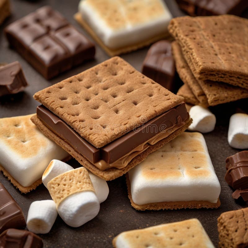 National S’mores Day. Smore (Graham Cracker, Chocolate, Roasted ...