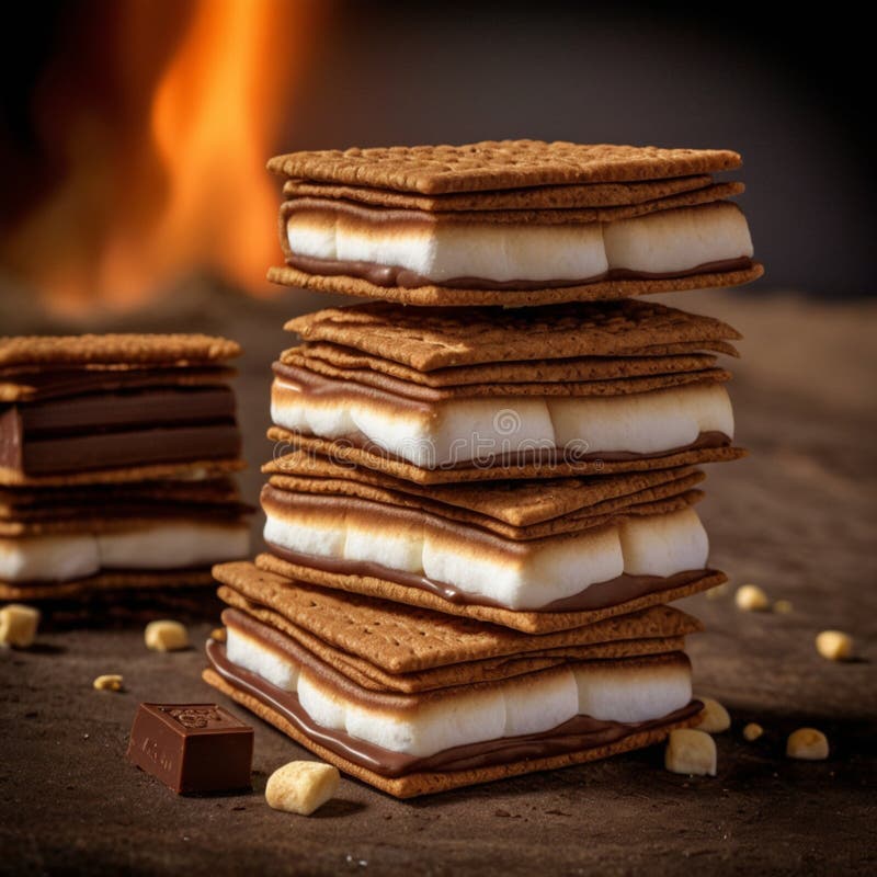 National S’mores Day. Smore (Graham Cracker, Chocolate, Roasted ...