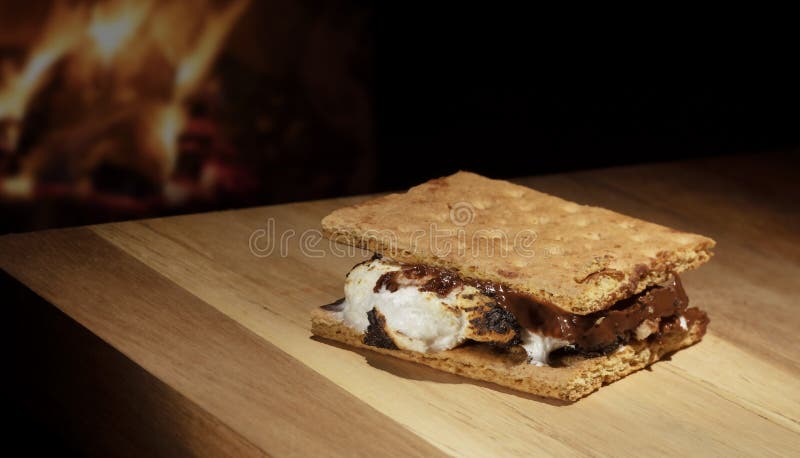 Smore just off the fire stock image. Image of cracker - 256551773