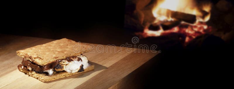 Smore Made Next To the Fire Stock Image - Image of coals, burning ...