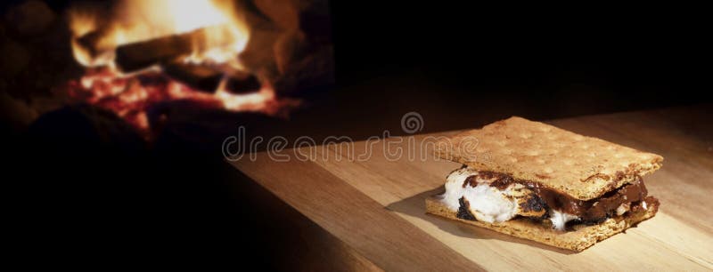 Smore Still Hot from the Fire Stock Photo - Image of black, night ...