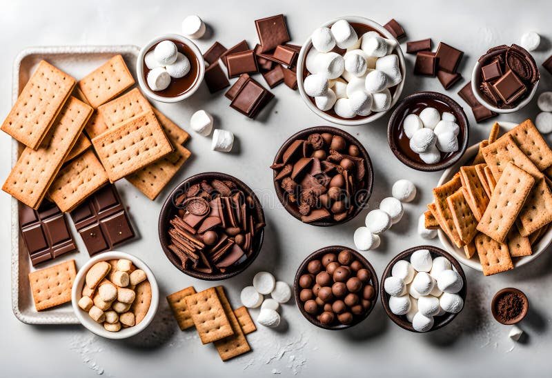 Smores Buffet Double Border Stock Illustration - Illustration of ...