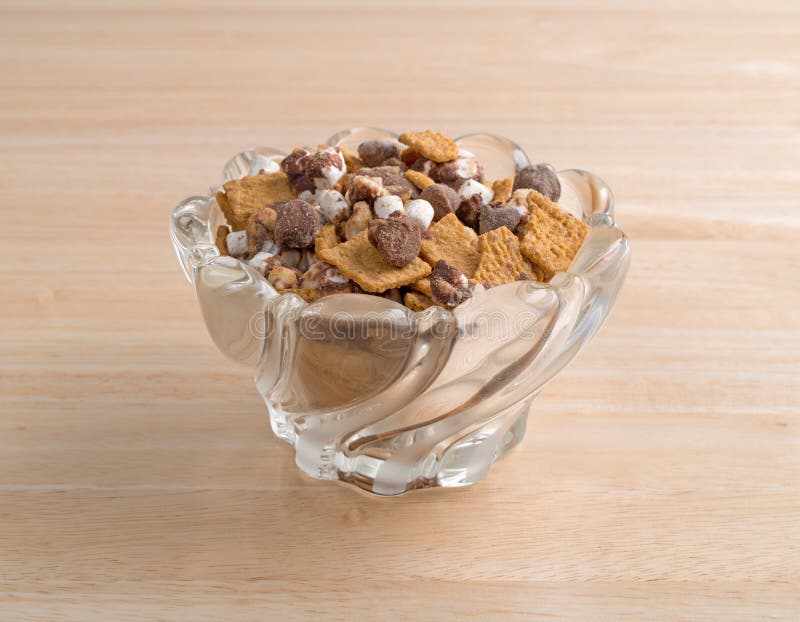 Smores Candy Mixture in a Glass Bowl Stock Photo - Image of smores ...