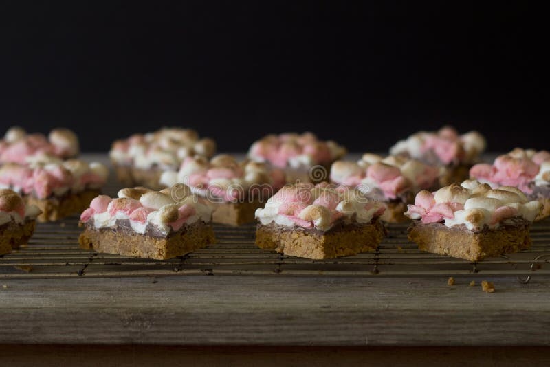 Smores Slice on Cooling Rack Stock Image - Image of cooling, melted ...