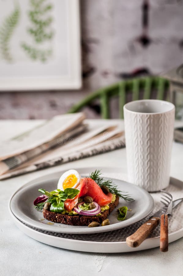Danish open sandwiches stock image. Image of lunch, plate - 23911347