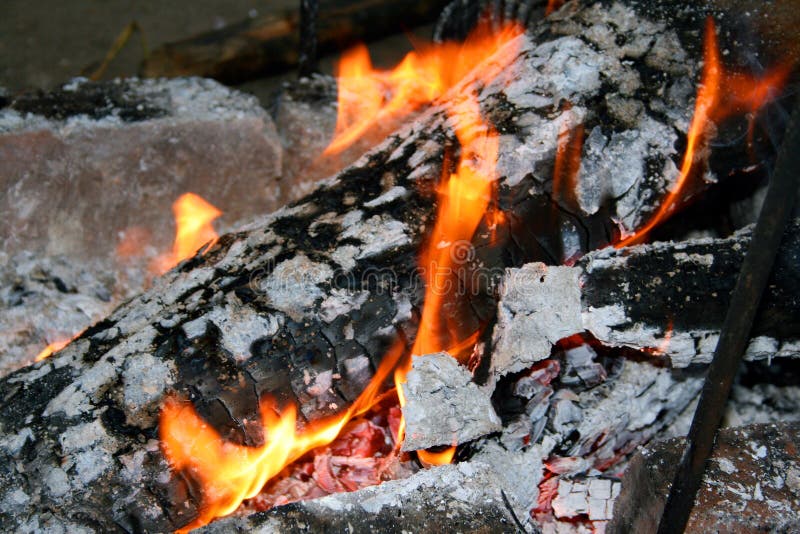 Smouldering fire stock photo. Image of bonfire, burnt - 11260376