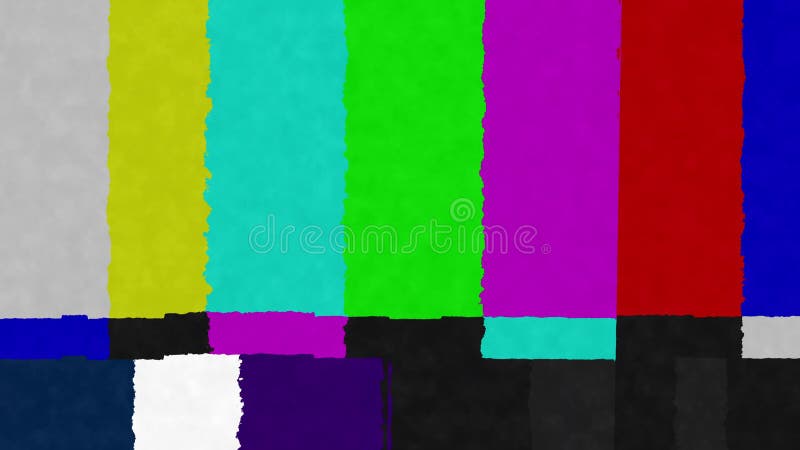 SMPTE Color Bars with Glitch Effect with Source Old Vintage, SMPTE ...