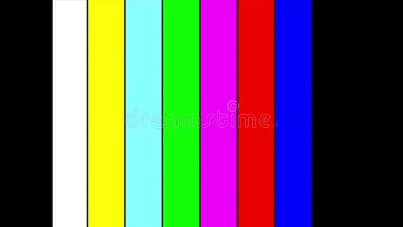 SMPTE Color Bars with VHS Effect. No Signal. Old CRT TV Color Rendering ...