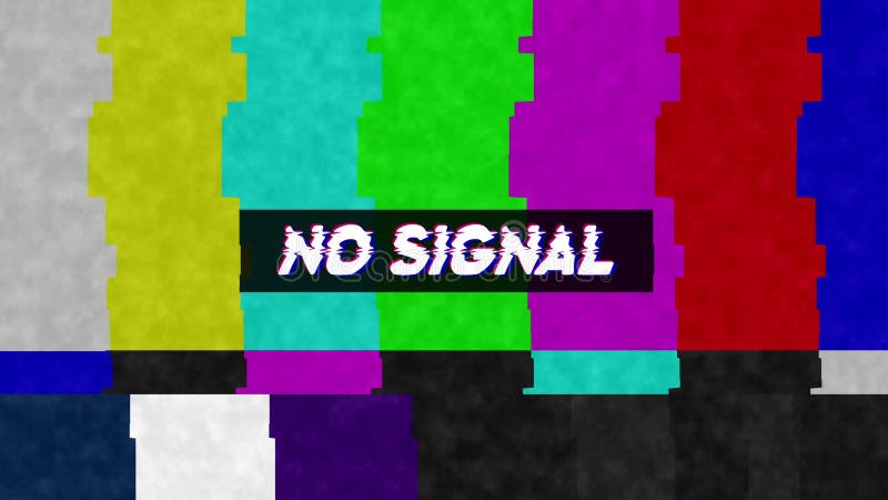 SMPTE Color Bars with VHS Effect with Noise Background, Glitch Effect ...