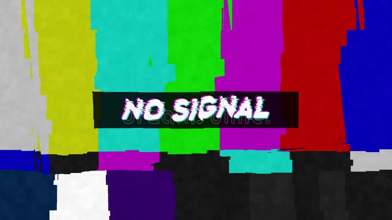 SMPTE Color Bars with VHS Effect with Noise Background, Glitch Effect ...