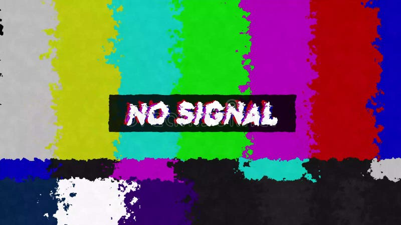 SMPTE Color Bars with VHS Effect with Noise Background, Glitch Effect ...