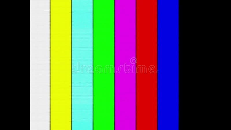 SMPTE Color Bars with VHS Effect. SMPTE Color Stripe Technical Problems ...