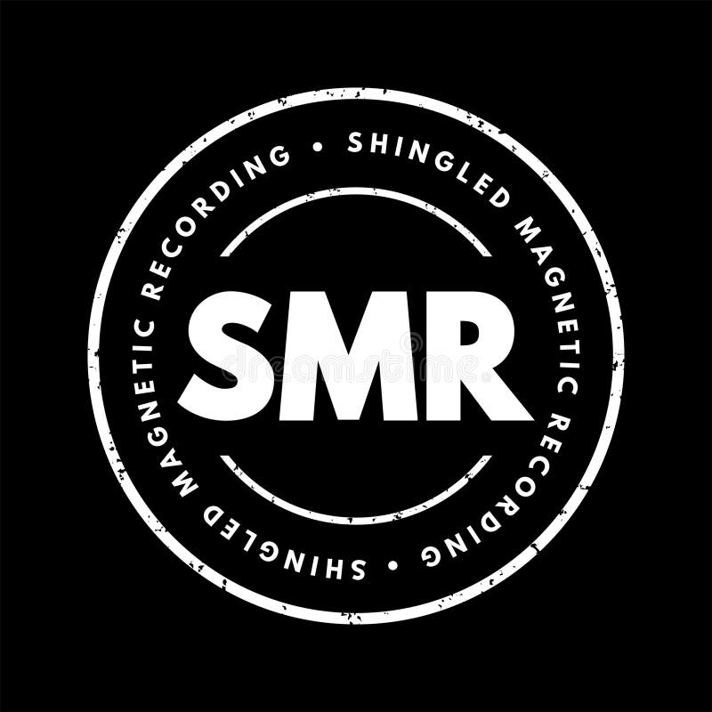 SMR - Shingled Magnetic Recording Acronym, Technology Concept Stamp ...