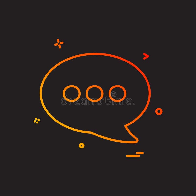 Sms Chat Bubble Icon Vector Design Stock Vector - Illustration of ...