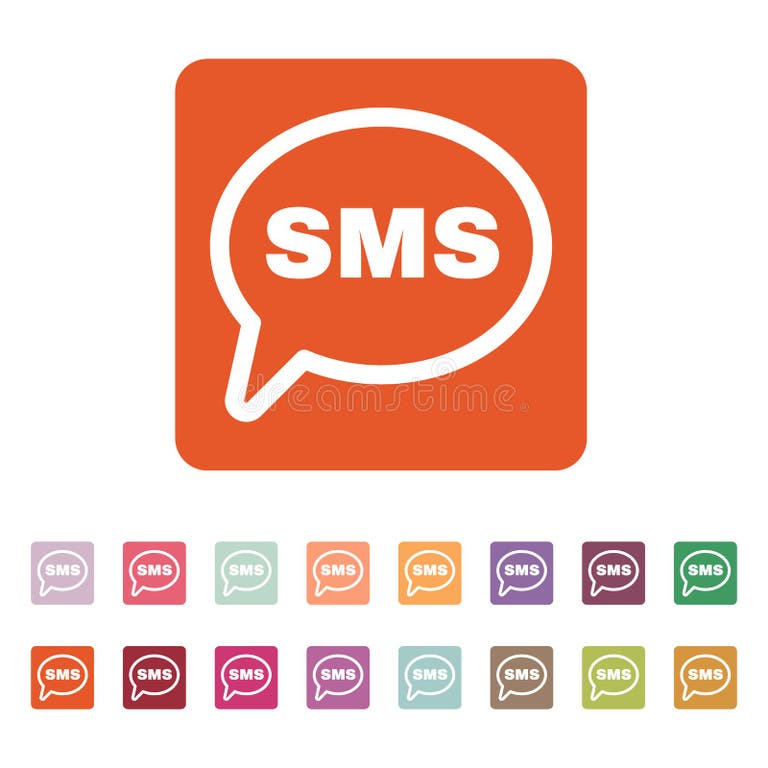 The Sms Icon. Text Message Symbol Stock Vector - Illustration of icon ...