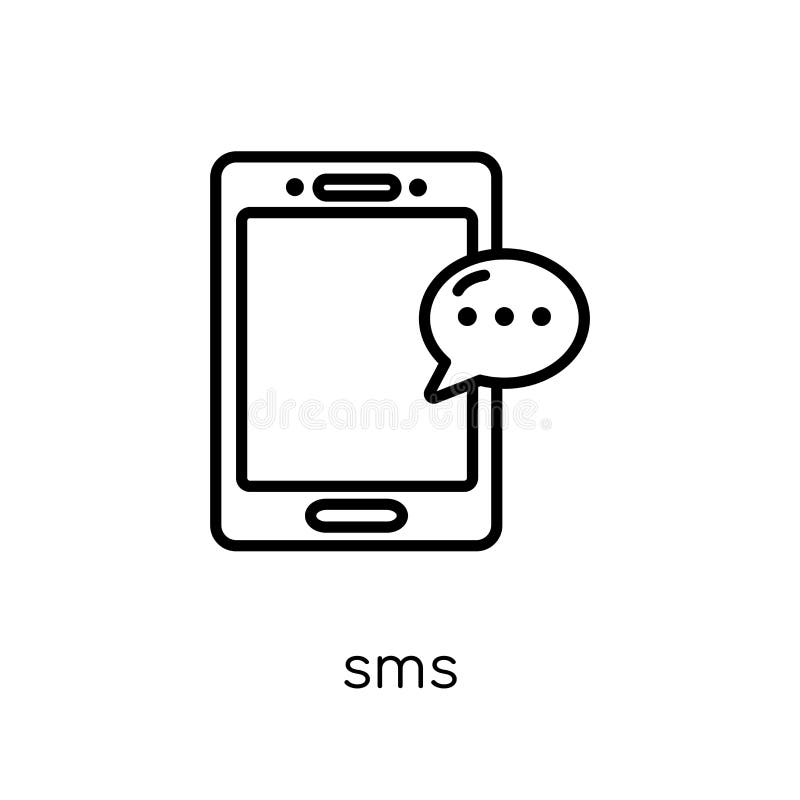 Text Chat Icon. Trendy Modern Flat Linear Vector Text Chat Icon Stock ...
