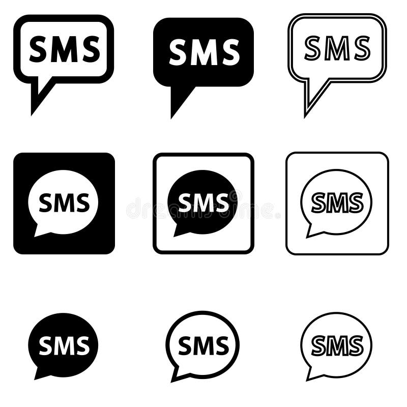 Collection of Communication Symbols. Contact, E-mail, Mobile Phone ...