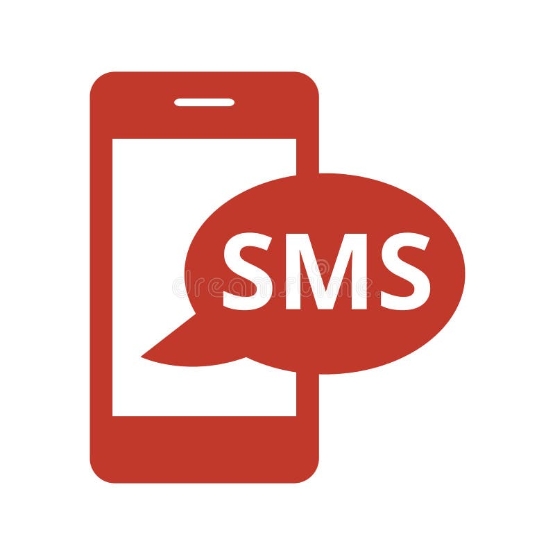 Sms Icon on White Background. Stock Illustration - Illustration of ...