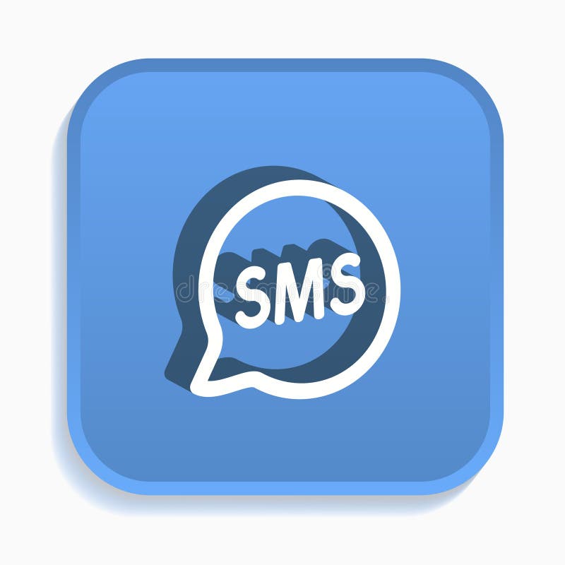 SMS Isometric Icon for Graphic and Web Design in 3d Style. Stock Vector ...