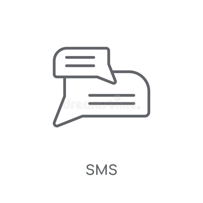 Sms Linear Icon. Modern Outline Sms Logo Concept on White Backgr Stock ...
