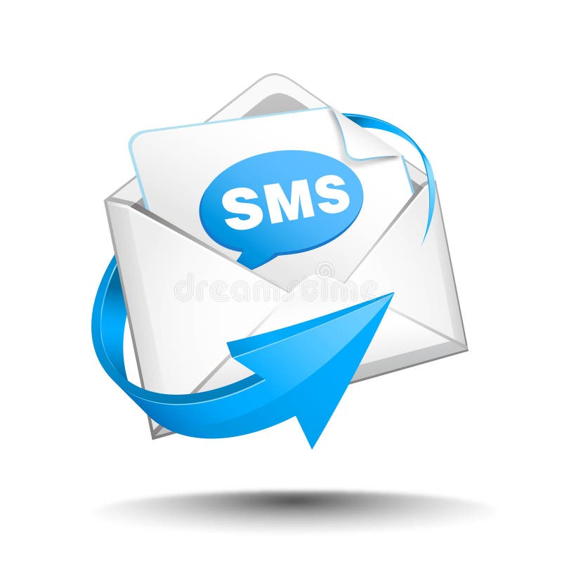 Sms mail stock illustration. Illustration of icon, isolated - 32373200