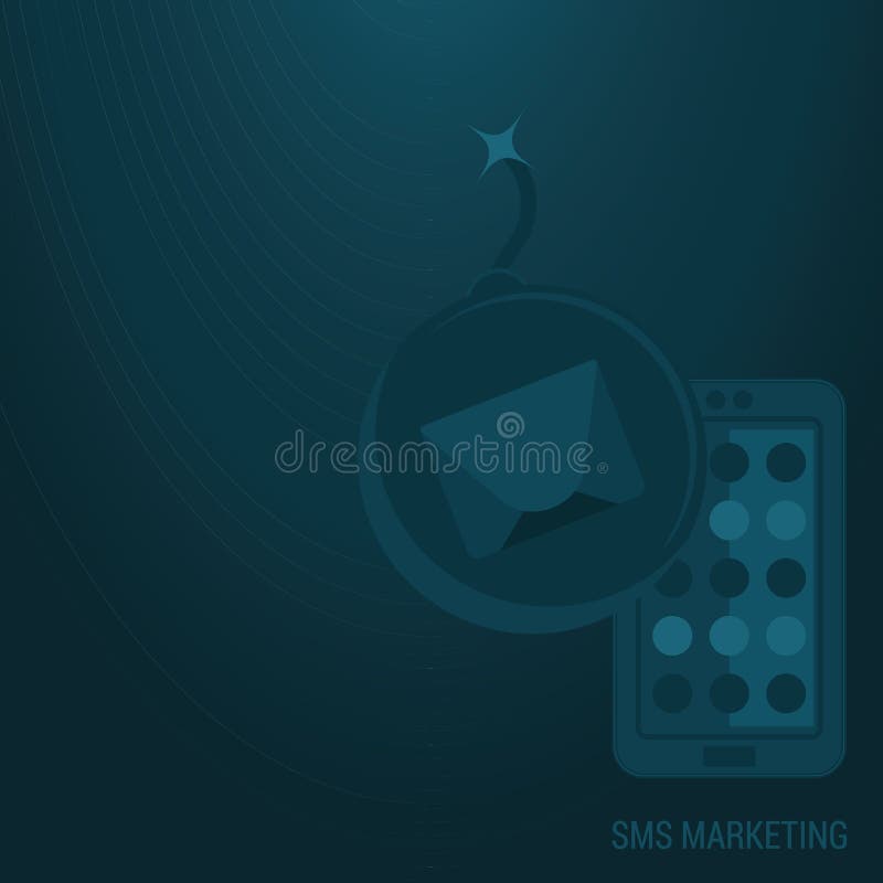 Sms Marketing Background. Vector Illustration Decorative Design Stock ...