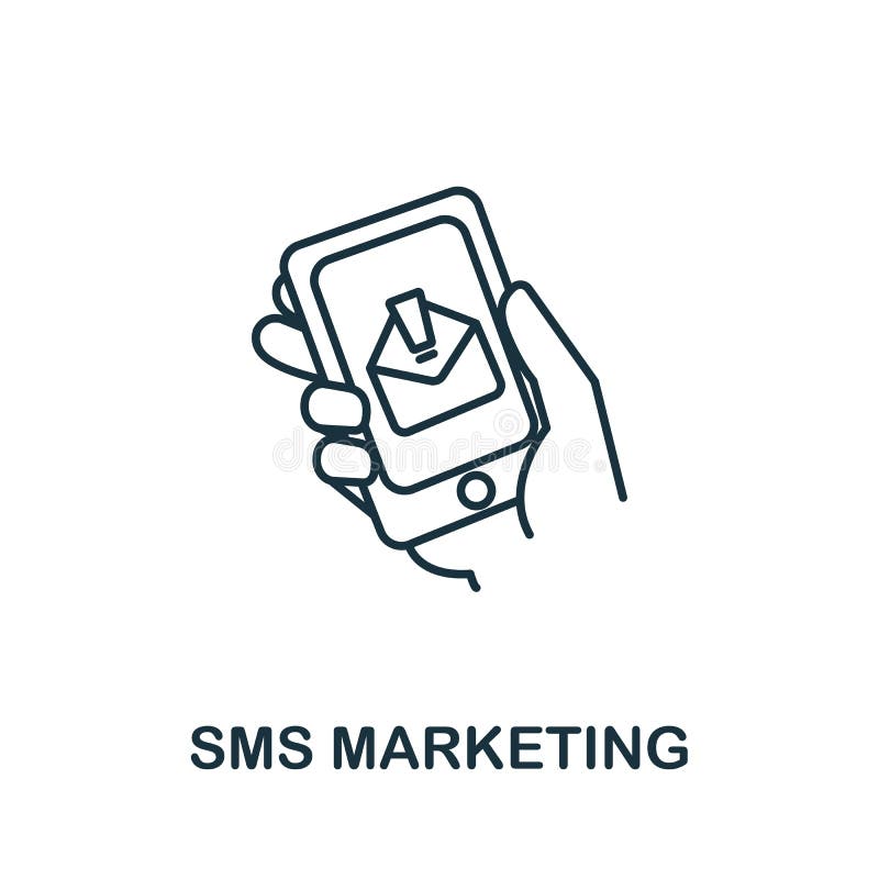 Sms Marketing Icon from Digital Marketing Collection. Simple Line ...