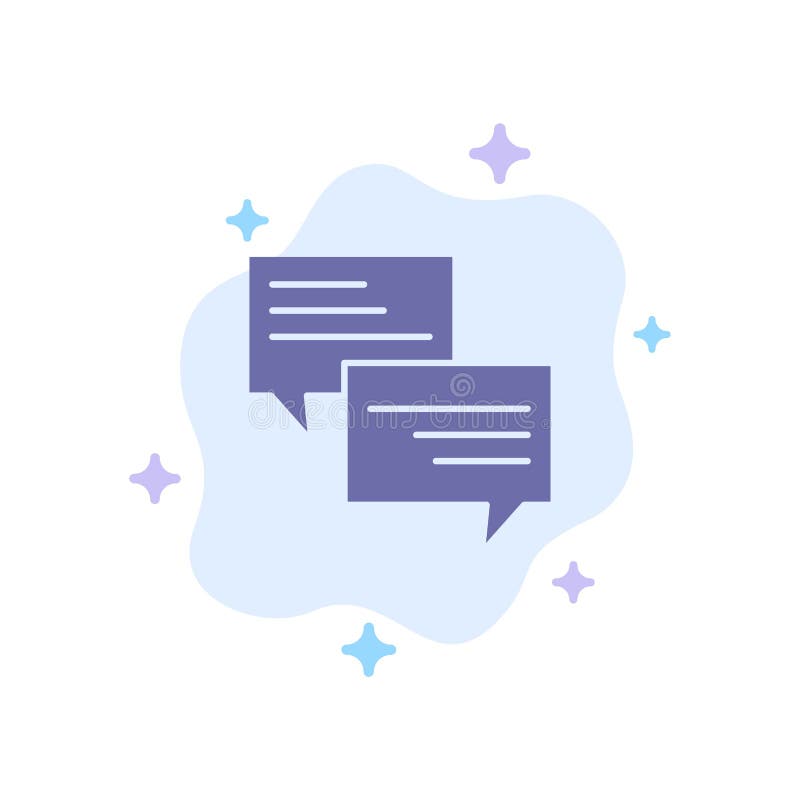Sms, Message, Popup, Bubble, Chat Blue Icon on Abstract Cloud ...
