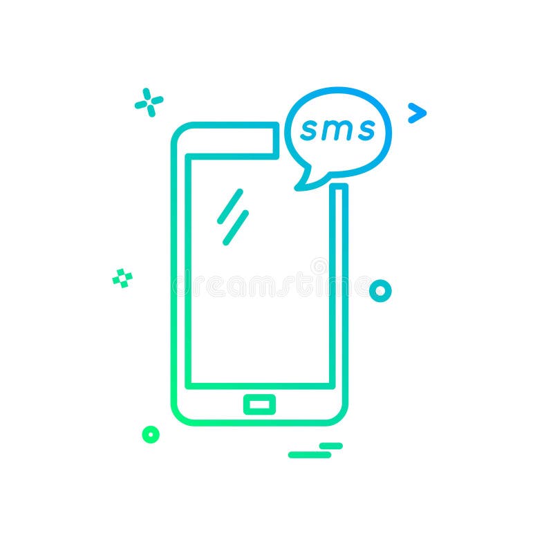 SMS Phone Icon Design Vector Stock Vector - Illustration of object ...