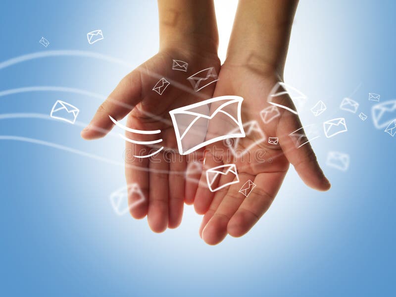 Sms sending stock illustration. Illustration of message - 23828076