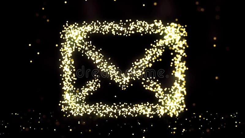 Animation of Message Icons Floating Against Stone Wall Background Stock ...