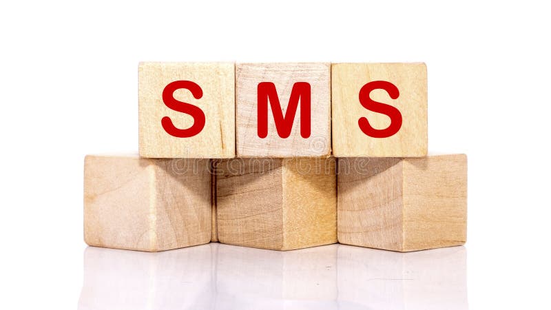 Sms Sign on Wooden Cubes Concept, Wooden Cubes Stock Image - Image of ...