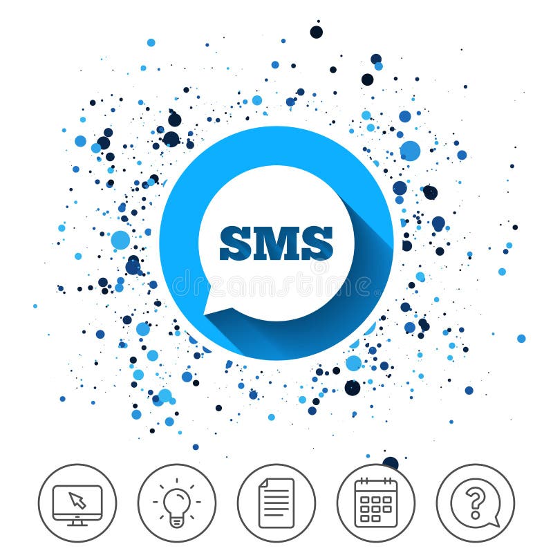 SMS Speech Bubble Icon. Information Symbol. Stock Vector - Illustration ...