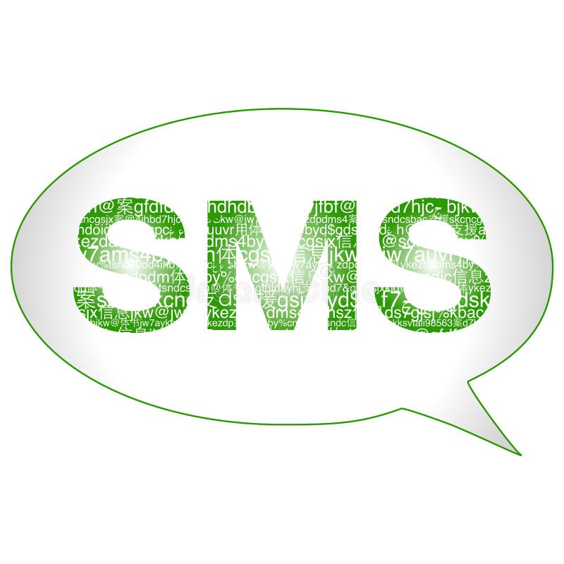 SMS symbol stock vector. Illustration of smartphone, chatting - 32874509