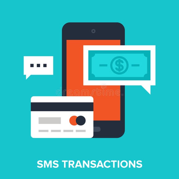 Sms Transactions Vector Illustration Concept Stock Vector ...