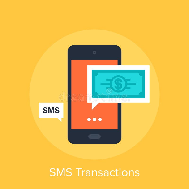 SMS Transactions Vector Illustration Concept Stock Vector ...