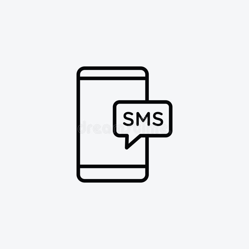 SMS vector icon set stock vector. Illustration of electronic - 340447187