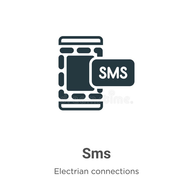 Sms symbol stock vector. Illustration of pictogram, receiver - 28154113